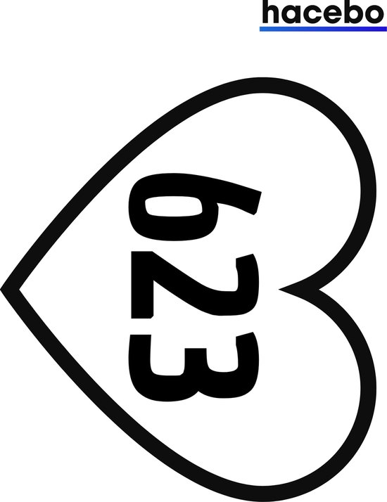 Hart Sticker - 18CM - Container sticker - Cijfer Sticker - 1 Stuks ...