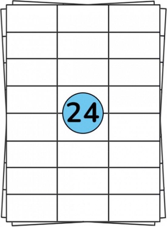 A4 Stickervellen Geschikt voor pakketten en brieven | 70 x 37 mm | Wit ...