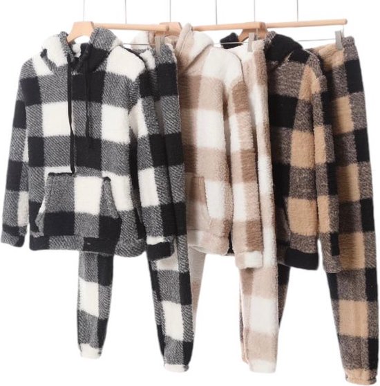Dames huispak/vrijetijdspak extra warm gevoerd Fluffy SET-519 S/M (36 ...
