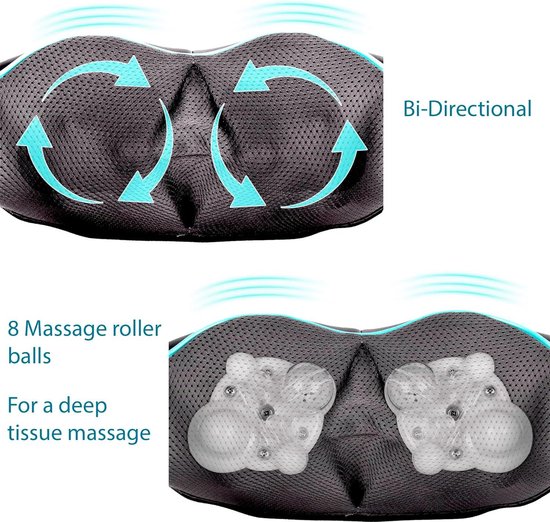 Shiatsu rugschouder nek massager met warmte diepe weefsel 3d kneden ...