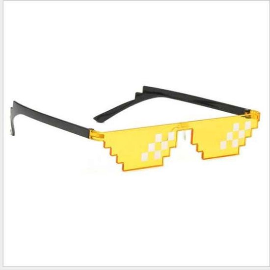 Finnacle - Thug life bril - Geel - Pixel - Bit bril - Meme - Deal with ...