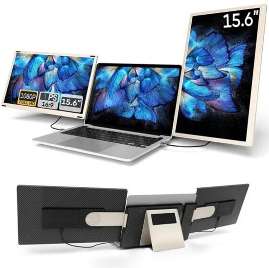 Portable Monitor 15.6 inch S6 Tri-screen - Lichtgewicht en Extra Dun ...
