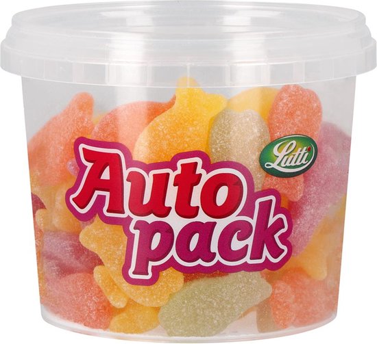 Lutti Autopack Tropical Fish - zure visjes snoep 12x175g - snoeppotje ...