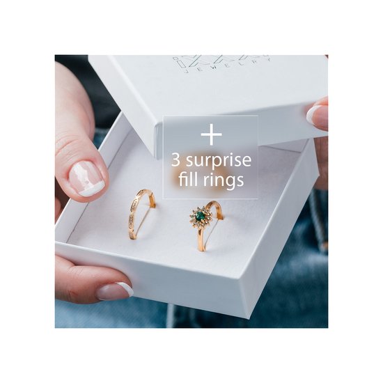 iXXXi Jewelry-On the go ring set Lucia-Goudkleurig-Dames Sieraden ...