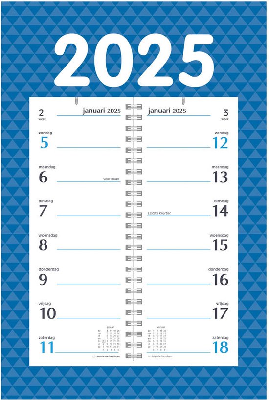 Weekkalander - Weeknotiti eKalender op schild 2025 | bol