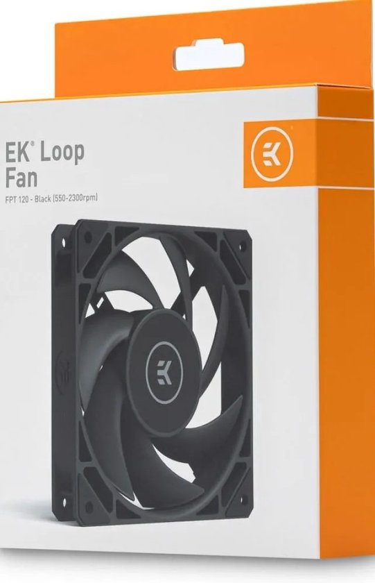 EKWB EK-Loop Fan FPT 120 Black - 77 CFM - 550 - 2300 RPM - 36 dBA - 4-pin PMW - FDB... | bol