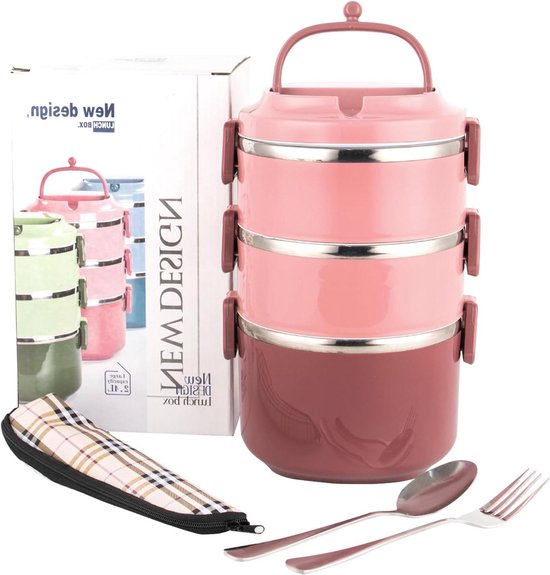 3 Layer Stackable Free Combination Stainless Steel Lunch Box with ...