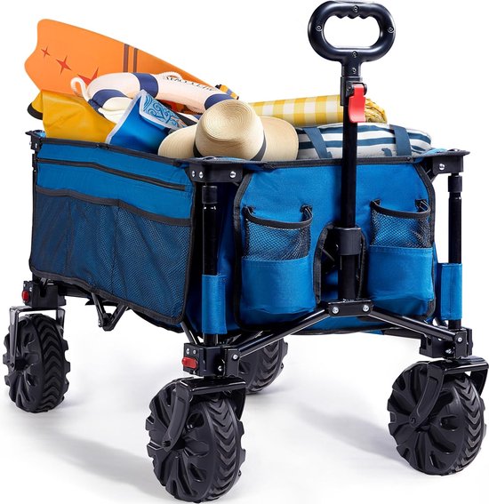 Goodivery ® Opvouwbare XXL Handkar met Brede Banden en Verstelbaar ...