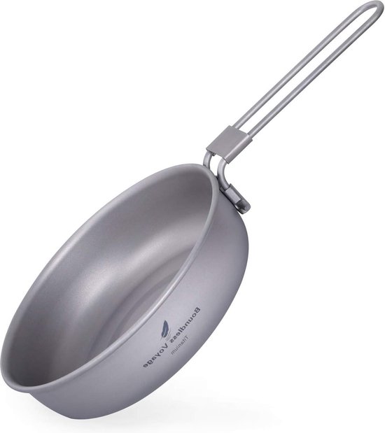 Titanium Frying Pan for Fried Egg Steak - Lightweight Camping Griddle ...