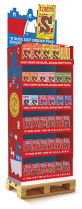 Tony's Chocolonely Sinterklaas Chocolade Letter display op pallet ...