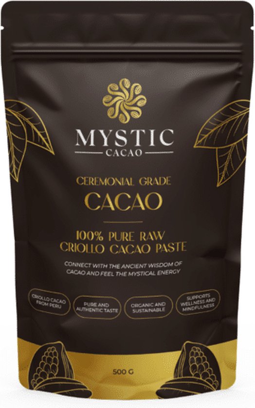 Cacao pasta Criollo Raw Bio - Ceremonial Grade (Mystic Cacao) 250 gram | bol