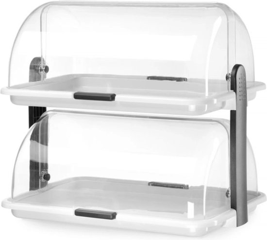 HENDI Dubbele roltop-presentatie – transparant – 380x260x x(H)355mm ...