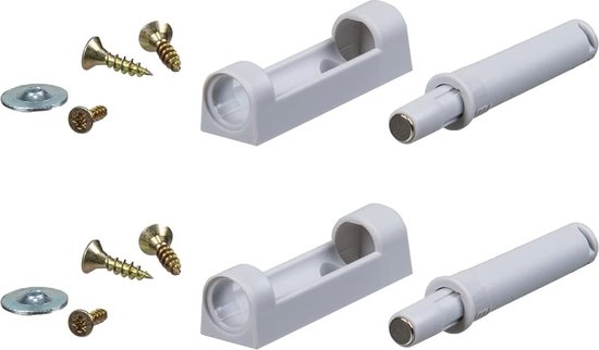 Deur demper Push to Open - Drukdeuropener voor Kastdeuren - 2 Stuks ...
