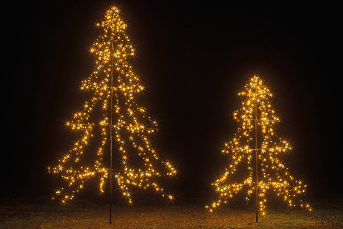 Lumineo Kerstboom LED Buitenverlichting Vrijstaand 200cm Hoog ...
