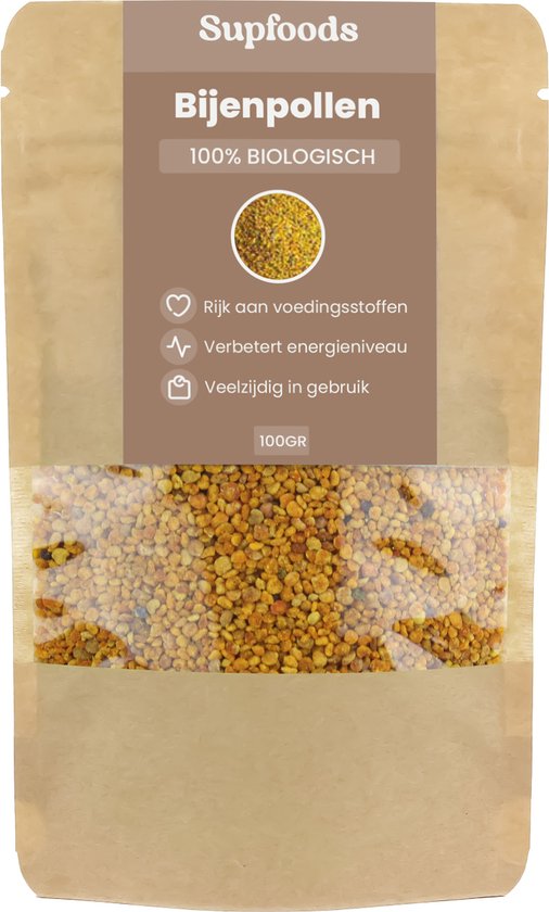 Bijenpollen 100% Biologisch - 100 gram - Rijk aan Antioxidanten ...