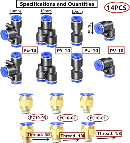 Flexibele Pneumatische PU-slang 10 Meter - Transparante Persluchtslang ...