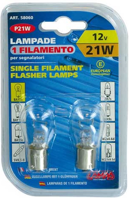Enkel filament lamp 12V 21W BA15s | bol