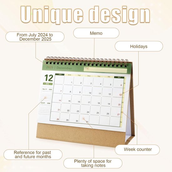 Equivera Bureaukalender 2025 - Gezinsplanner - Kalender - Weekplanner ...