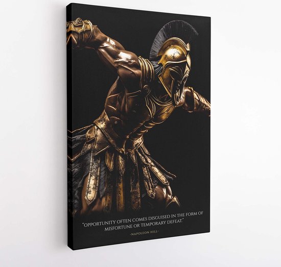 King Leonidas of Sparta - Motivatie Quote - Canvas | 60 x 90 cm | Stoic ...