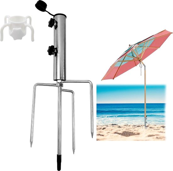 Afneembare parasolhouder met gazondoorn voor vissen en strand ...