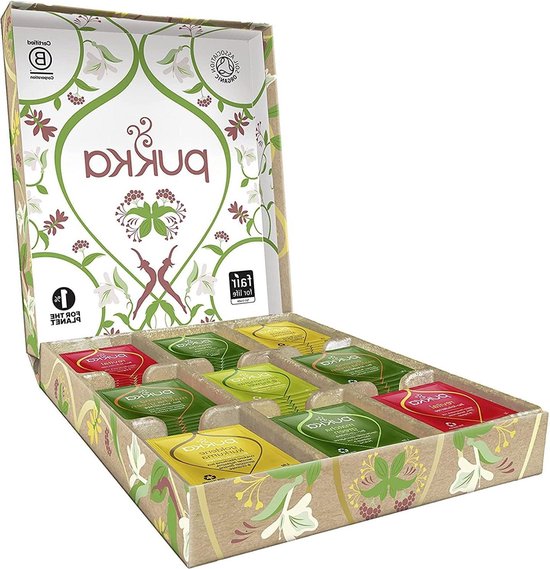 Biologische kruidenthee geschenkset - 5 smaken - 45 zakjes - Theedoos ...