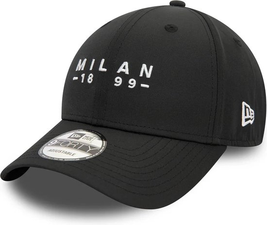 New Era - AC Milan Established Wordmark Black 9FORTY Adjustable Cap | bol