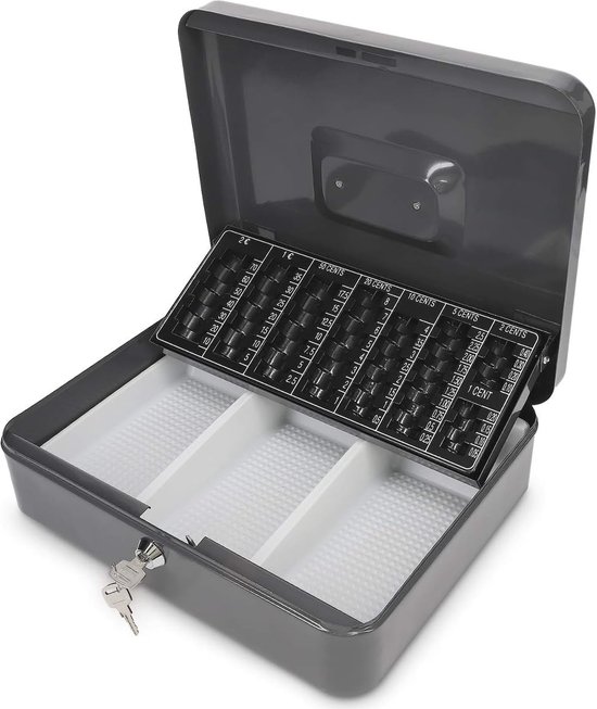 Metalen geldkistje met slot en handvat - Veilig en praktisch voor ...