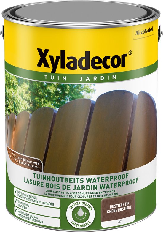 Xyladecor - Tuinhoutbeits Waterproof - Rustieke Eik - 5 L | bol