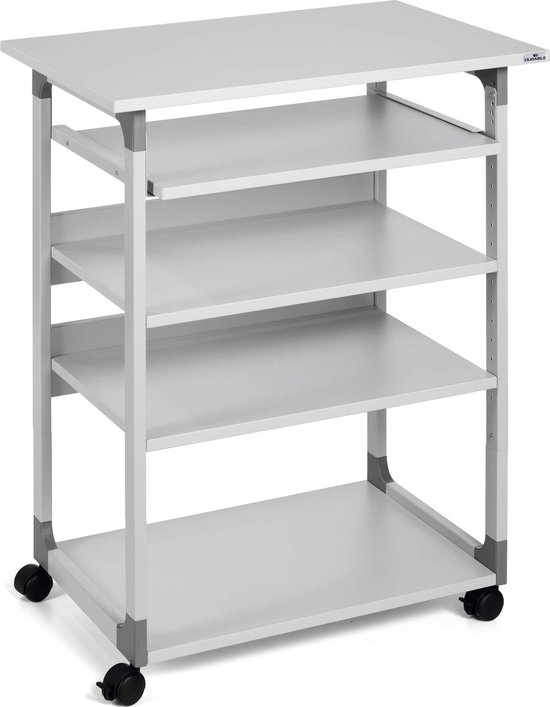 Durable computermeubel Trolley 75 VH, grijs | bol