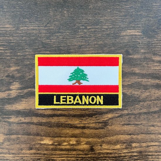 Libanon Lebanon Vlag Patch Strijkembleem 8 x 5 cm - Eenvoudig op te Strijken Embleem... | bol