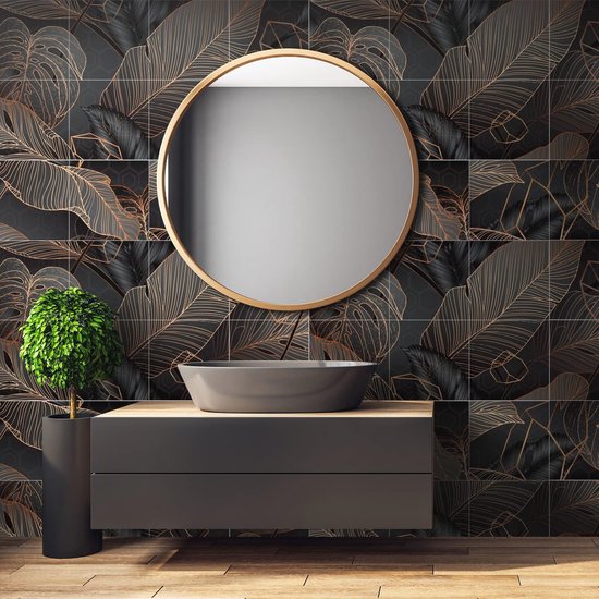 Vinyl vloer- en wandstickers - 12 stuks, 20 cm x 20 cm - Slipvaste ...