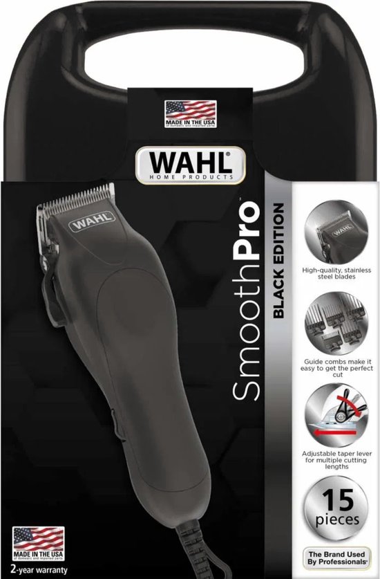 Wahl 'Black Edition' Smooth Pro tondeuse - 79524-3716 - met opzetkammen ...