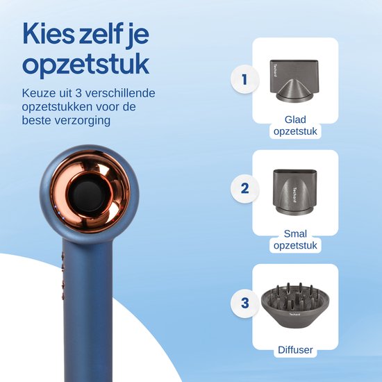 Techard Ionische Haardroger Fohn met Diffuser voor Krullen Haarfohn ...