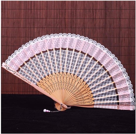 Handmade Lace Folding Hand Fan - Fashion Dance Decoration Japanese Fans ...