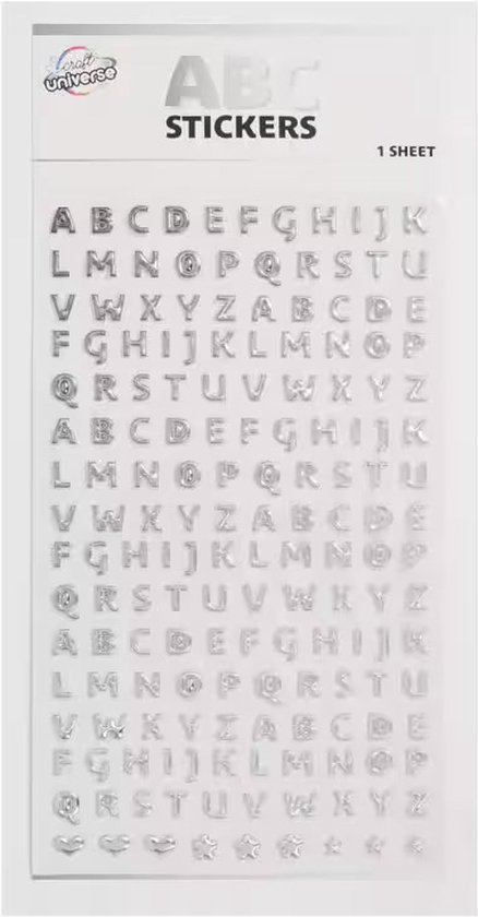 1 vel Craft Universe ABC stickers - letterstickers - zelfklevend ...