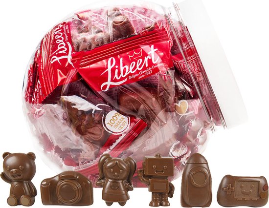 Libeert chocolade sintfiguren - 12 stuks (15g) - holle chocoladefiguren ...
