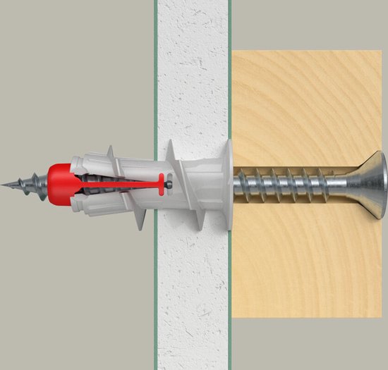 Wovar Fischer Gipsplaatpluggen DuoBlade 8 x 44 mm | Doos 50 stuks | bol