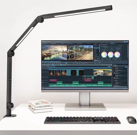 LED Bureaulamp Dimbaar met Klem - Dubbele Lichtbron, 5 ...