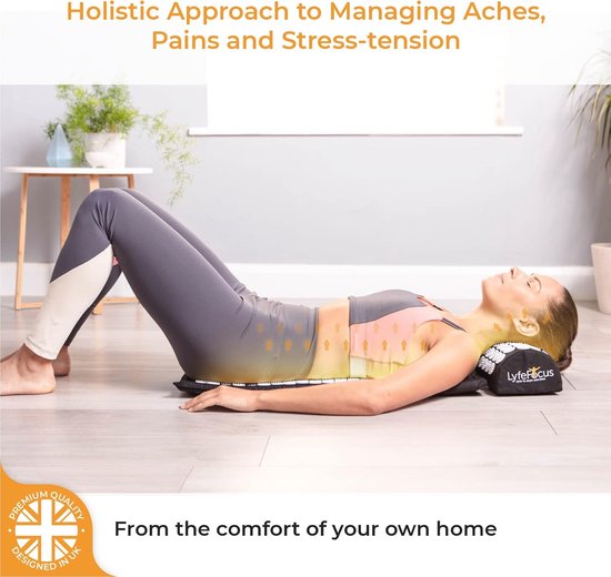 Acupressuur Mat & Kussen Set met Reistas - Gedempte Spike Acupunctuur ...