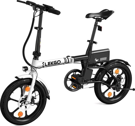 ELEKGO Elektrische Fiets EG35 - 16 Inch City Commuter EBike met Afneembare 36V 6Ah... | bol