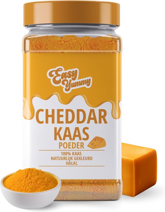 Easy Yummy Cheddar Kaaspoeder (300g), 100% Cheddar Kaaspoeder | bol