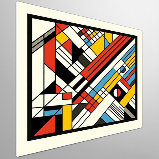 Modern mondriaan schilderij | Abstracte geometrie: een eigentijdse ...