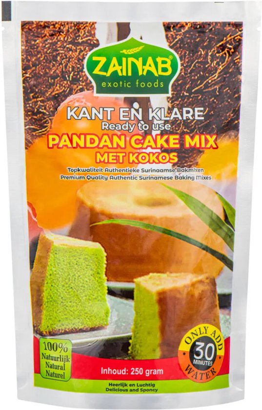 Zainab | Pandan Cake mix | met kokos | Surinaams | klaar voor gebruik ...