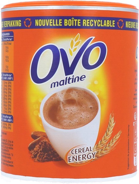Ovomaltine oplosdrank Poeder 350 gram - gerstemout-cacao instant drink ...