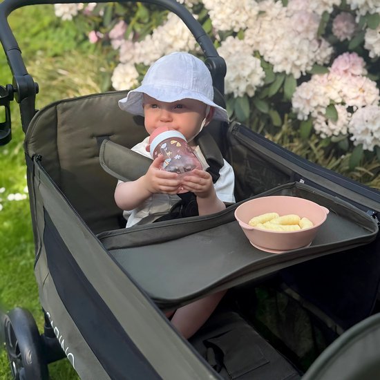 Cabino Waggie Bolderkar Opvouwbaar Met 2 Zitjes – Inclusief Duwstang ...