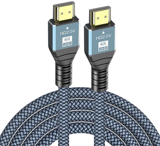 HDMI 2.0 Male naar HDMI 2.0 Male adapter kabel - 4K 60Hz - gold plated ...