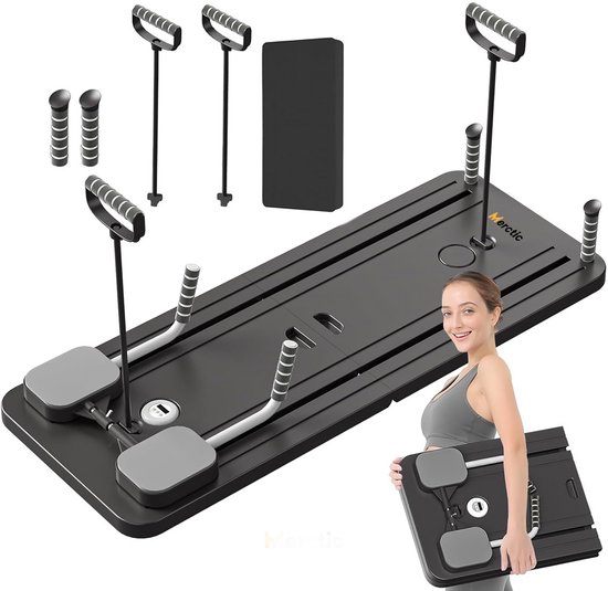 Merctic® Pilates Reformer Zwart - Pilates Board - Buikspier Oefenbord ...
