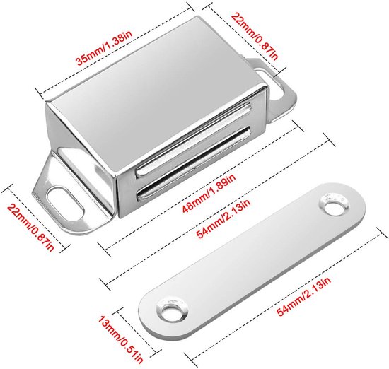 Magnetische Deurvangers Set van 4 - 6 kg Sterke Magneten voor Kasten en ...