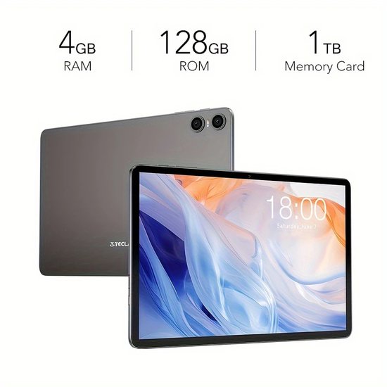 Tablet Android 15 Tablet 10.1 inch – 4GB+128GB – Met Toetsenbord, Muis ...
