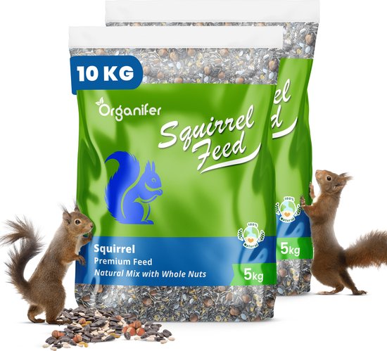 Eekhoornvoer - Natuurlijke Mix met Hele Noten (10 kg) - Voer Speciaal ...